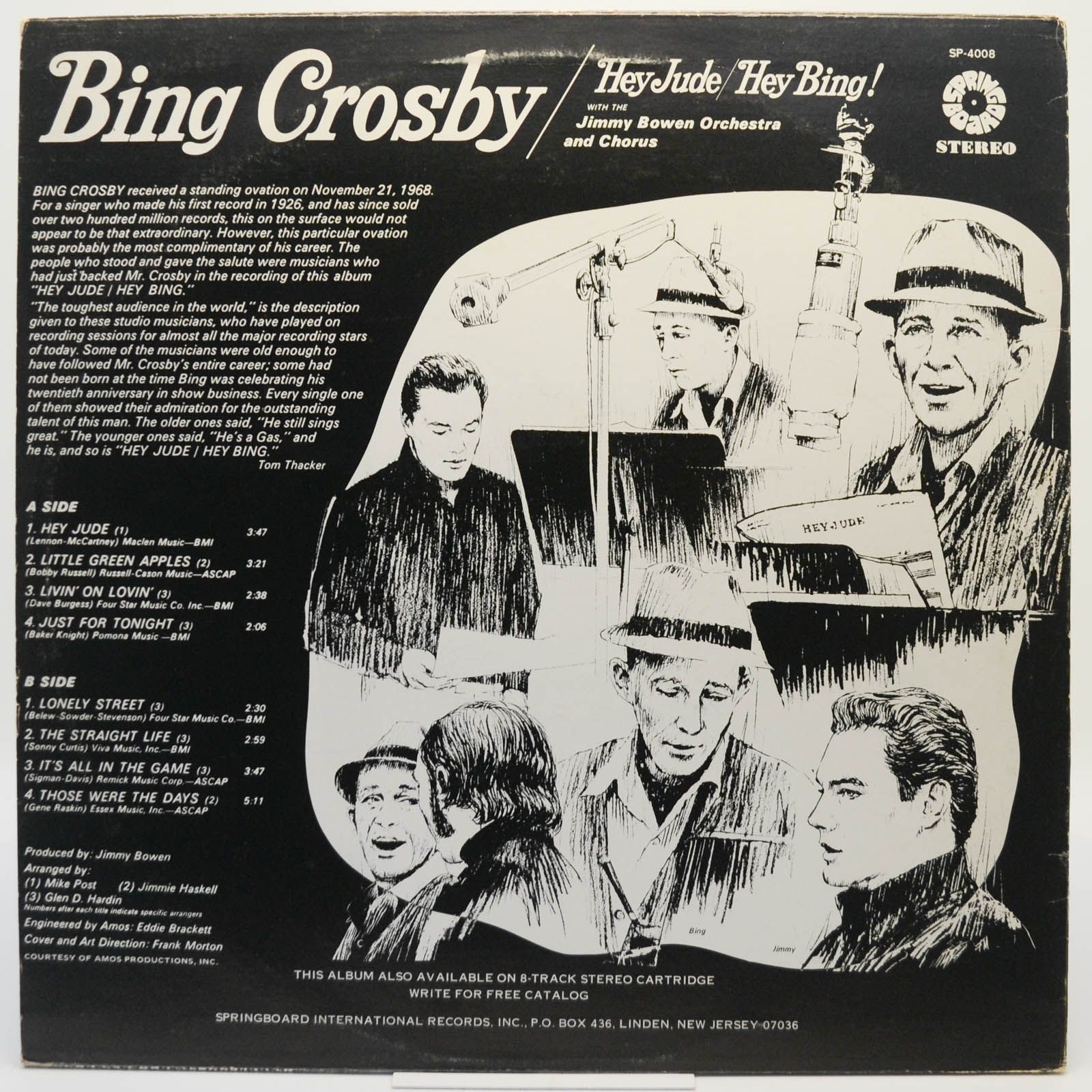Bing Crosby With The Jimmy Bowen Orchestra And Chorus - Hey Jude / Hey ...